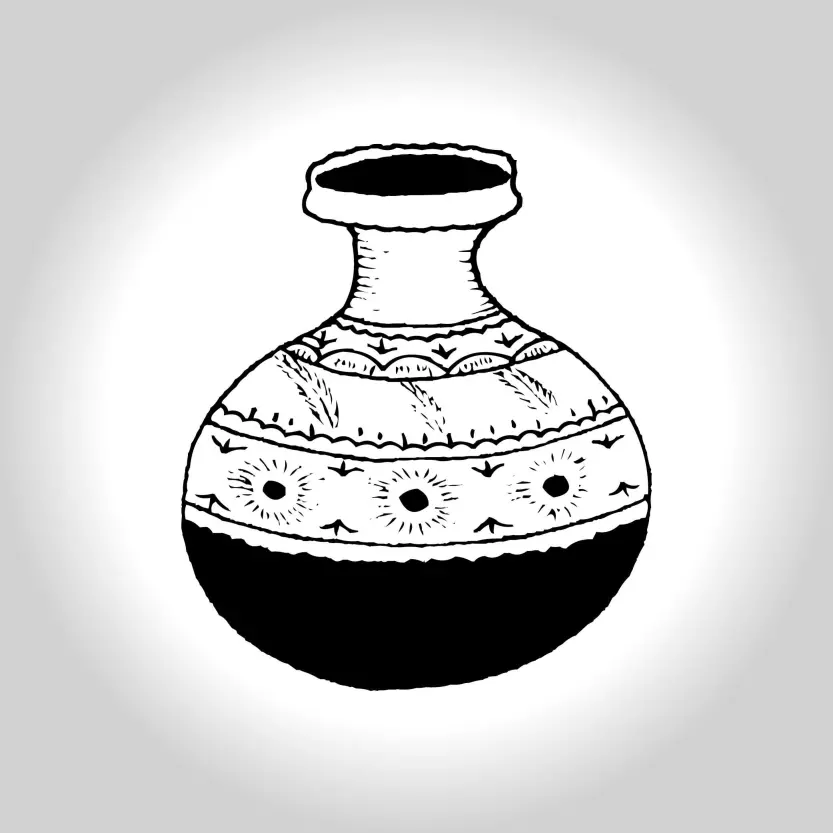 Earthen Pitcher Symbol - Matir Kolosh Marka - Election Logo Vector