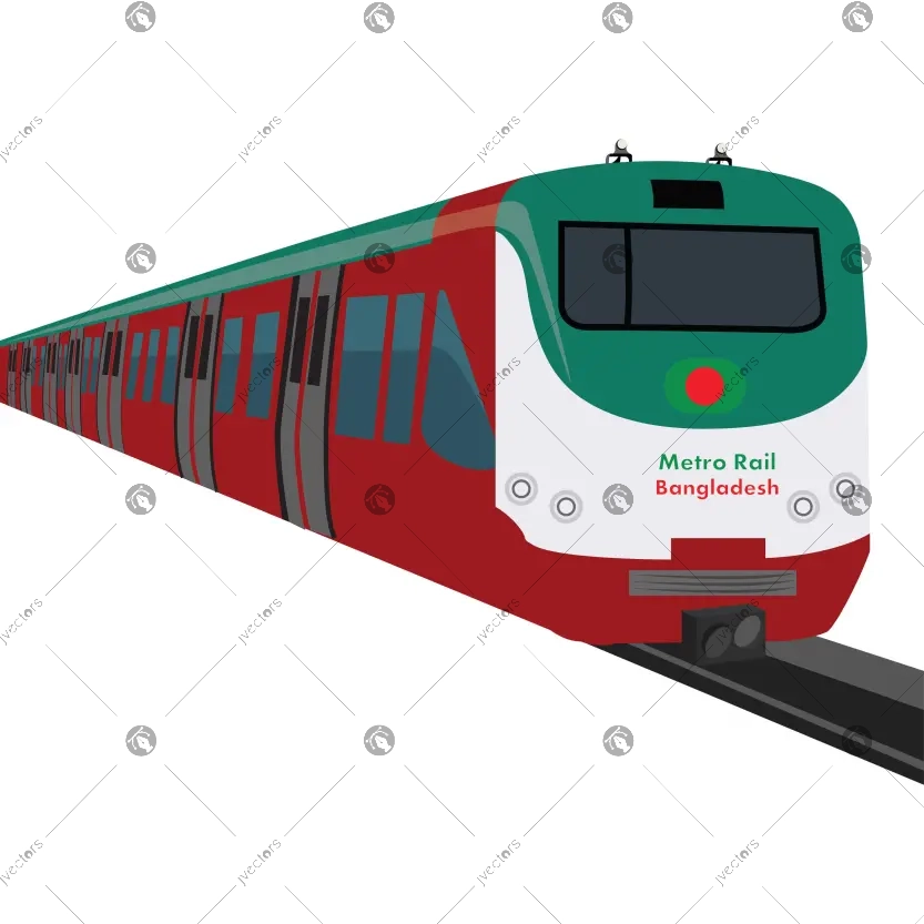 Metro Rail Bangladesh Vector