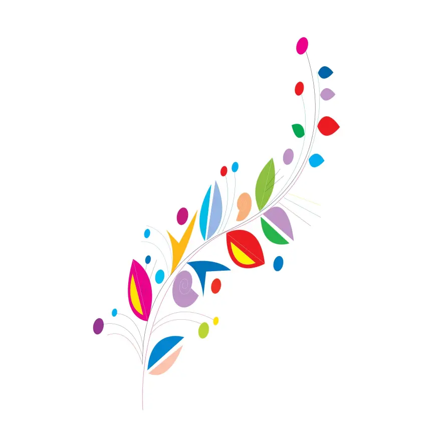 Boishakhi Colorful Alpona Art Design Vector