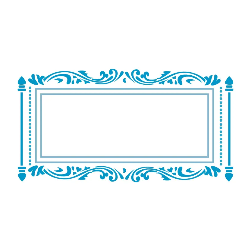Vector Blue Border Frame for Advertising Packaging Design