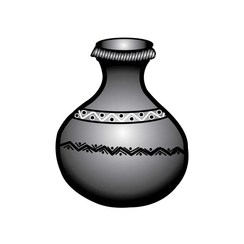 Matir Kolosh - Earthen Pot Marka for Election Symbol Vector Clipart
