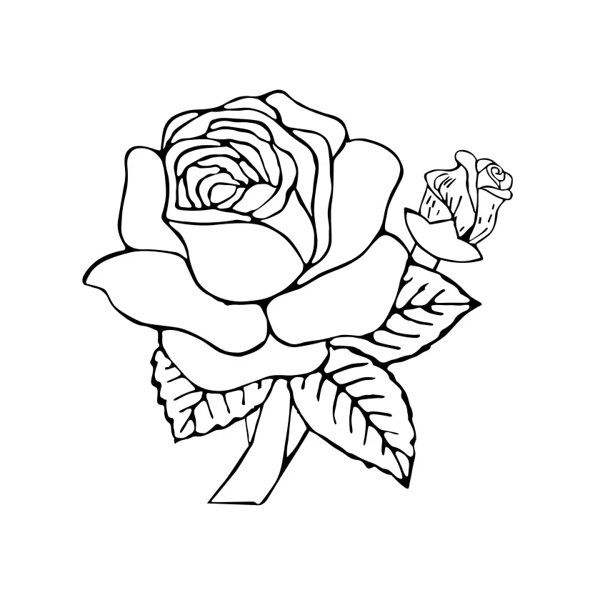 Golap Ful Rose Flower Marka for Election Symbol Vector Clipart