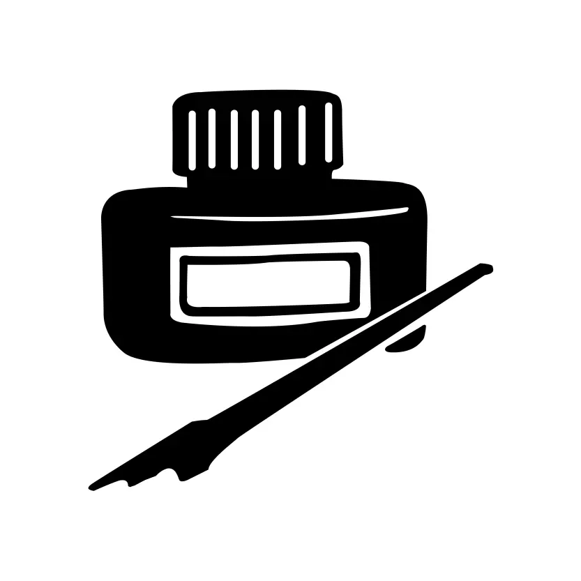 Doat Kolom - Pen and Ink Marka for Election Symbol Vector Clipart