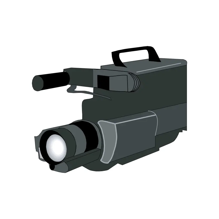 Video Camera Marka for Election Symbol Vector Clipart