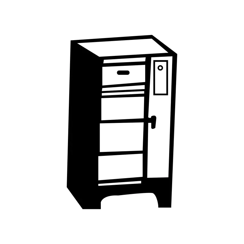 Steel Almirah Marka for Election Symbol Vector Clipart