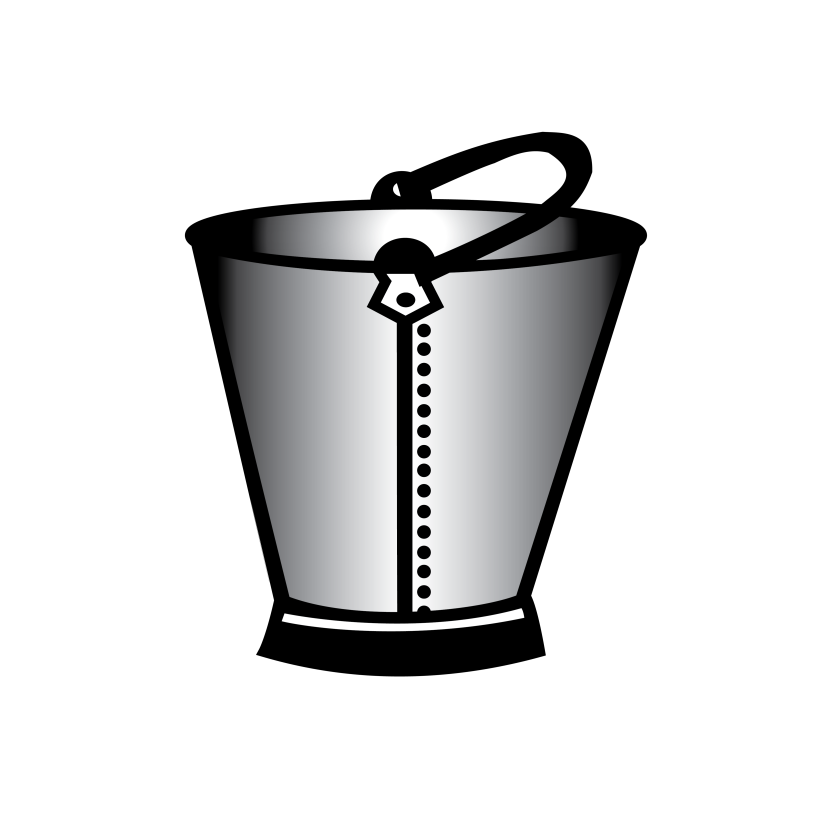 Minimalist Icon of a Bucket with Simple Lines for Election Symbol ...