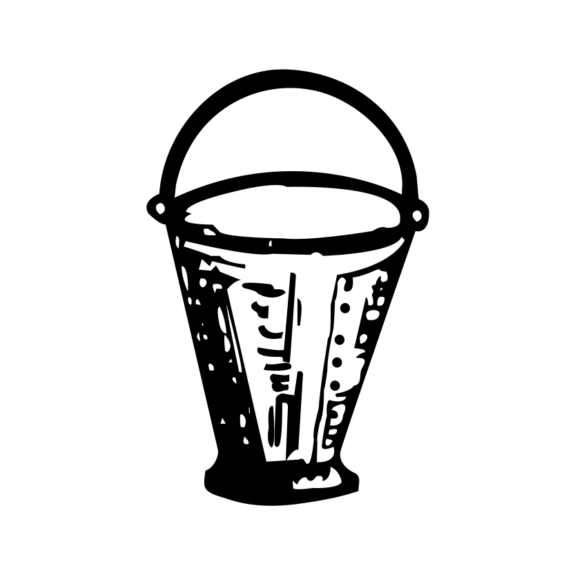 Simple Line Bucket Icon for Election Symbol Vector Illustration