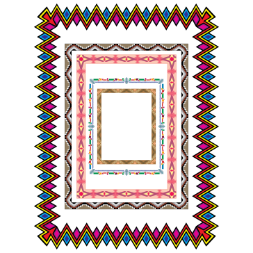 Mixed Corner Border Frame Vector Graphic Collection