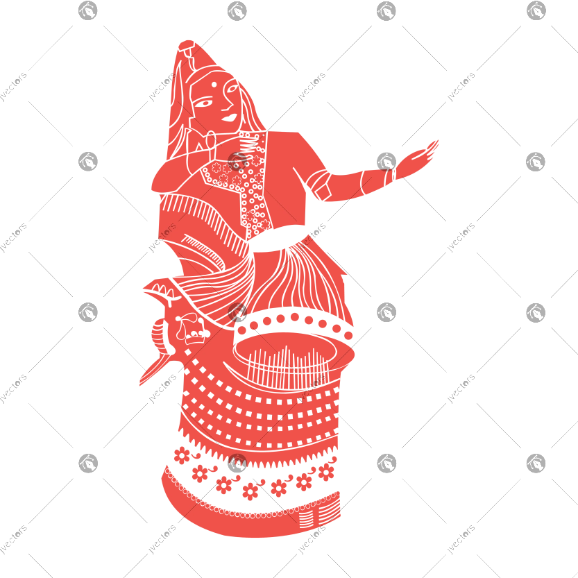 Saree vector illustration Vectors - Jvectors