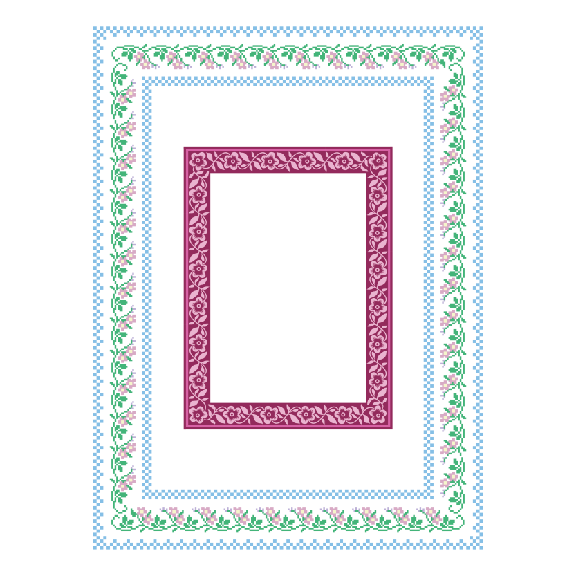 Vintage traditional realistic border collection beautiful border design ...