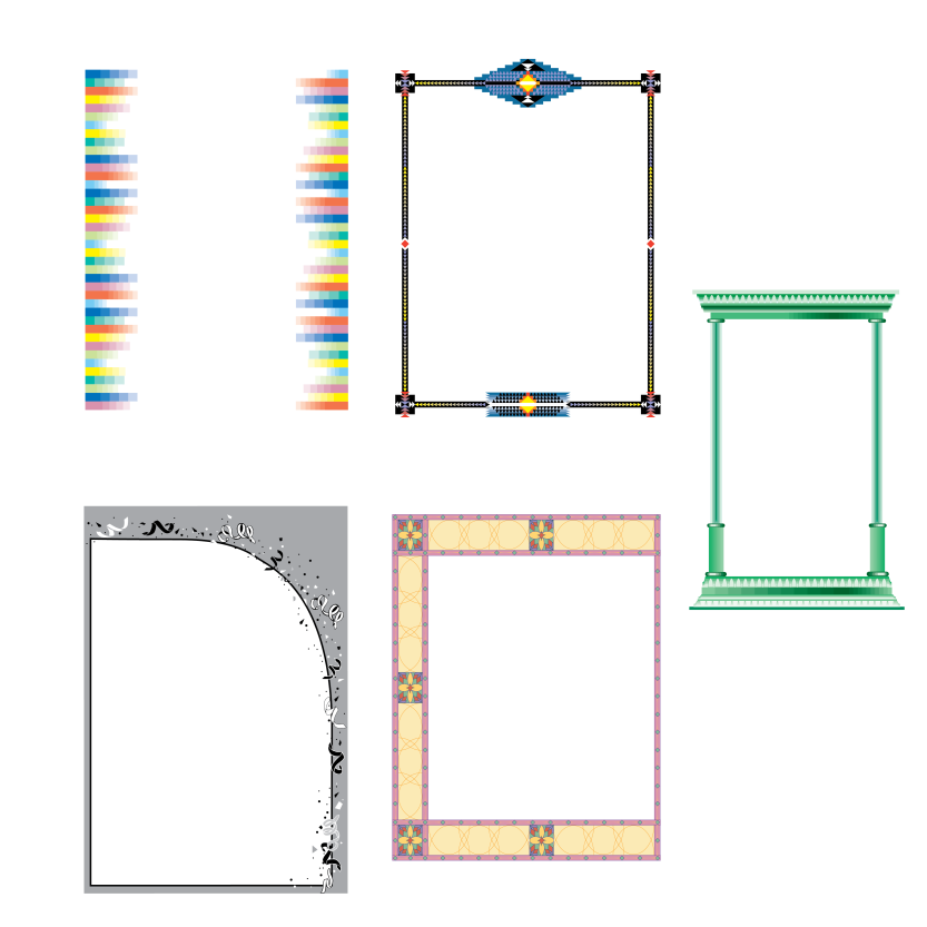 Mixed Border Collection Vector Design