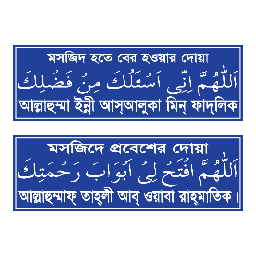 Prayers for Entering and Leaving the Mosque Vector Illustration Dua for ...