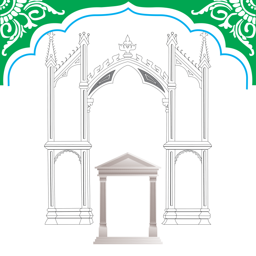 Islamic gate vector Vectors - Jvectors