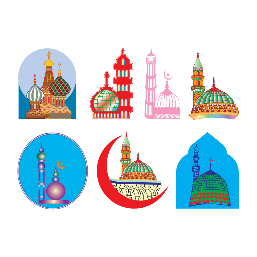 Muslim mosques Vectors - Jvectors
