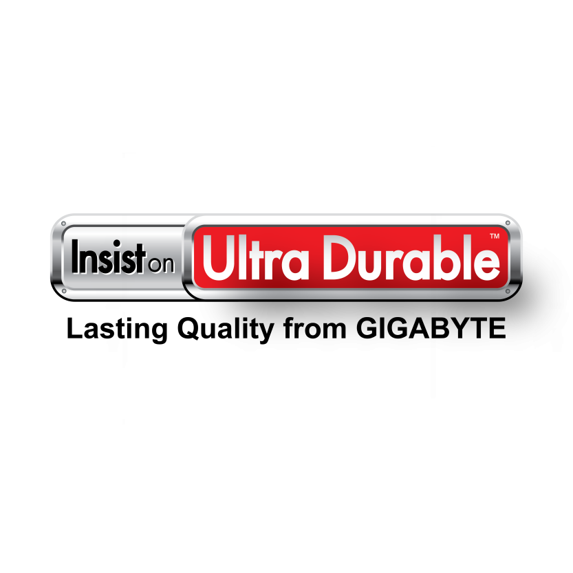 Insist on Ultra Durable Lasting Quality form Gigabyte Logo Vector