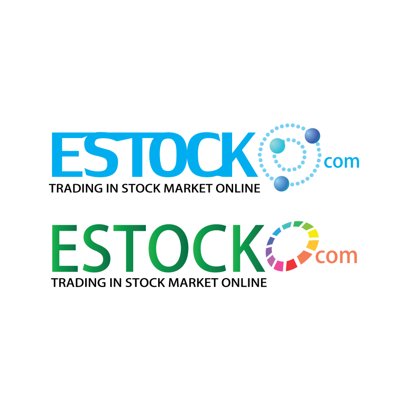 Estock Trading in Stock Market Online Logo Vector