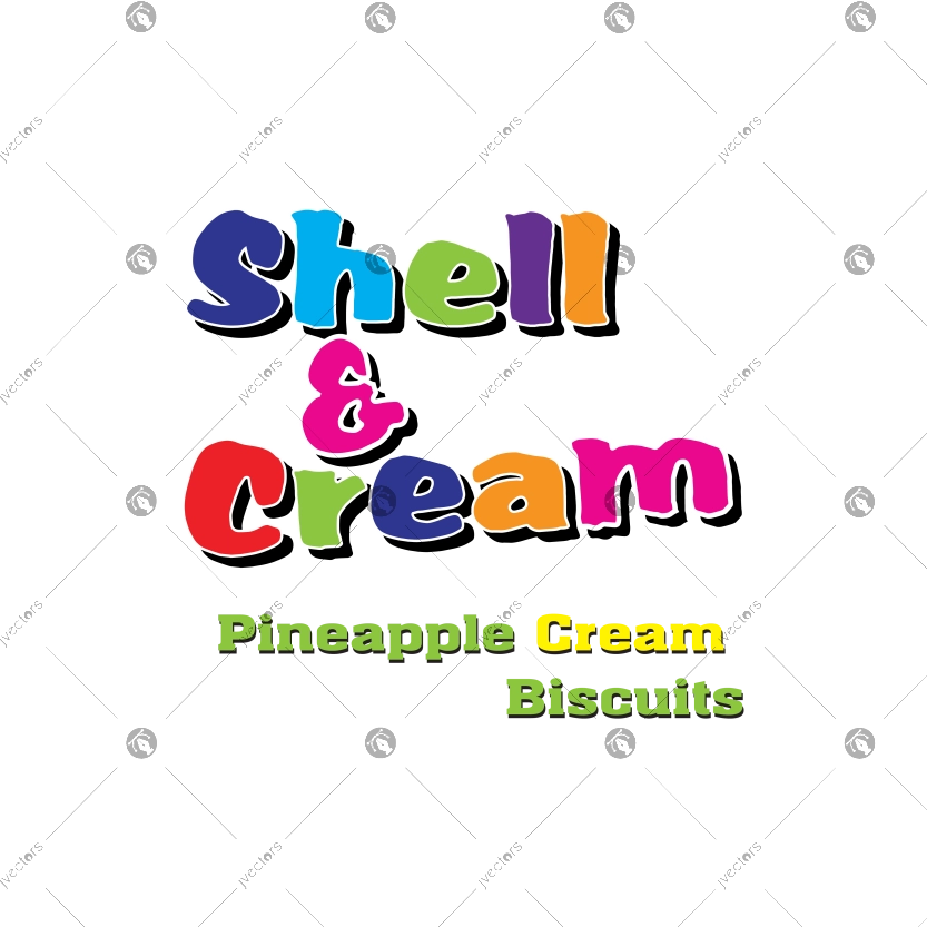 Pineapple cream biscuits logo Vectors - Jvectors