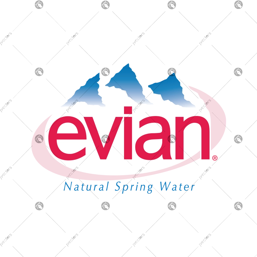Evian Natural Spring Water Logo Vector