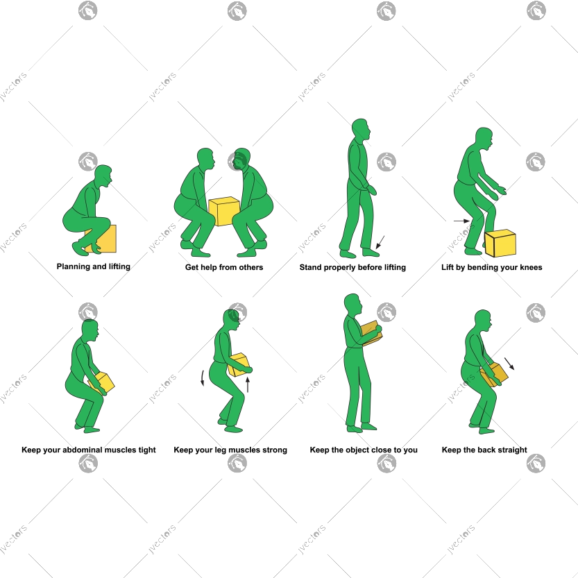 Wrong and right walking postures and graphics set Heavy weight vector ...