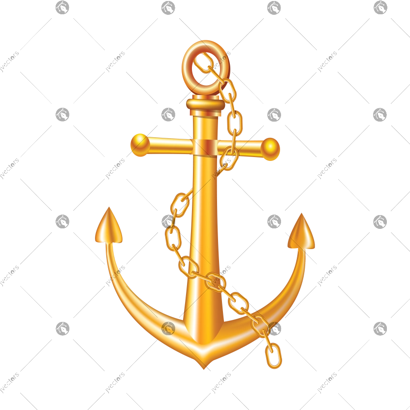 Vector Maritime Golden Anchor Vector Nebest Symbol of stability and ...