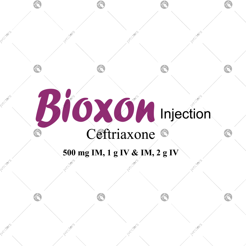 Bioxon Injection Ceftriaxone 500mg Logo Vector