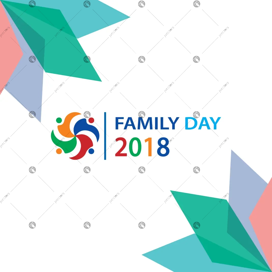 Family Day logo vector with leaf vector design