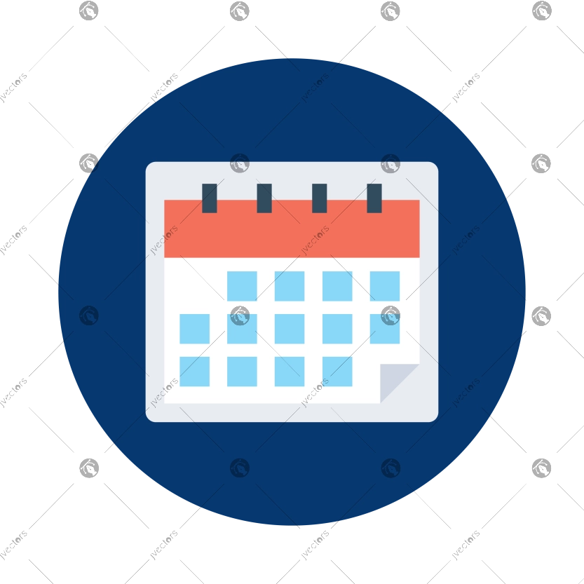 Circle calendar icon vector Vectors - Jvectors
